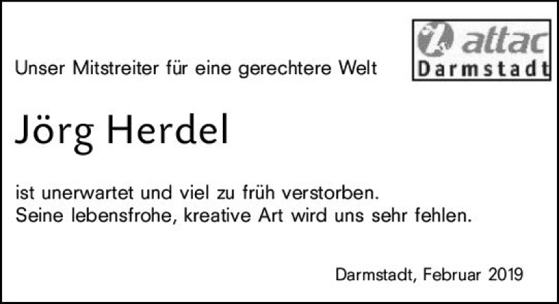 Traueranzeigen von Jörg Herdel | www.vrm-trauer.de