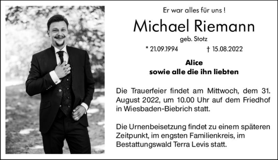 Traueranzeigen von Michael Riemann | www.vrm-trauer.de