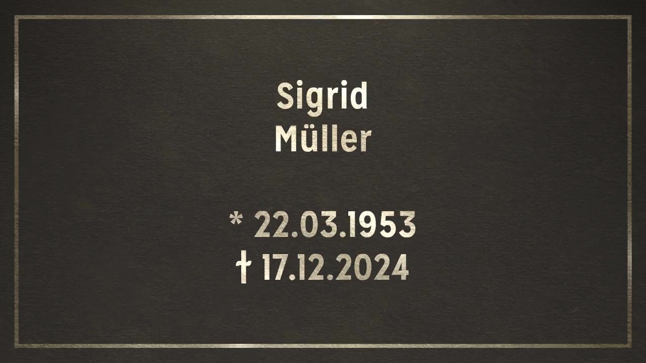 Videoanzeige von Sigrid Müller | www.vrm-trauer.de