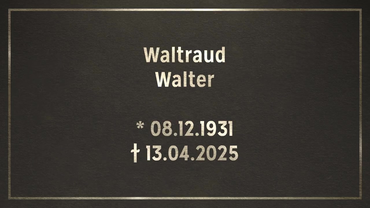 Videoanzeige von Waltraud Walter | www.vrm-trauer.de